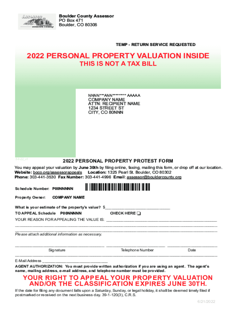 Fillable Online Sample Notice of Valuation (postcard) Fax Email Print - pdfFiller
