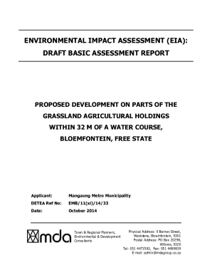 Fillable Online Environmental Impact Assessment (EIA): Proposed Table ...