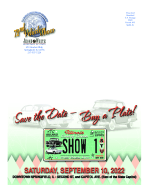 Fillable Online Vehicle Show Special Event License Plates Request Form ...