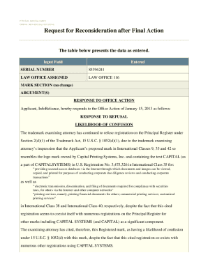 Fillable Online Request for ReconsiderationResponse to Final Office ...