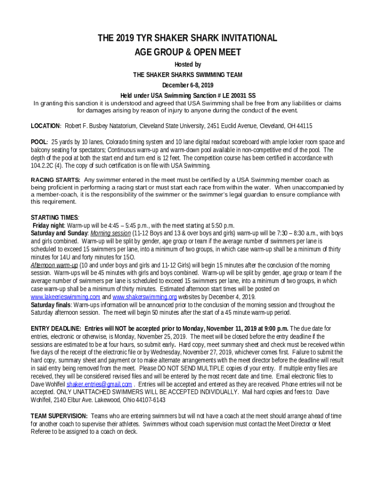 Oscar RobinsonAge: 13Sharks Swimming - Swim Standards Doc Template | pdfFiller