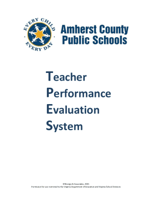 Fillable Online Teacher Performance Evaluation System - PDF Free ...