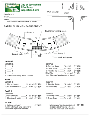 Fillable Online City of Springfield ADA Ramp Inspection Form Fax Email ...