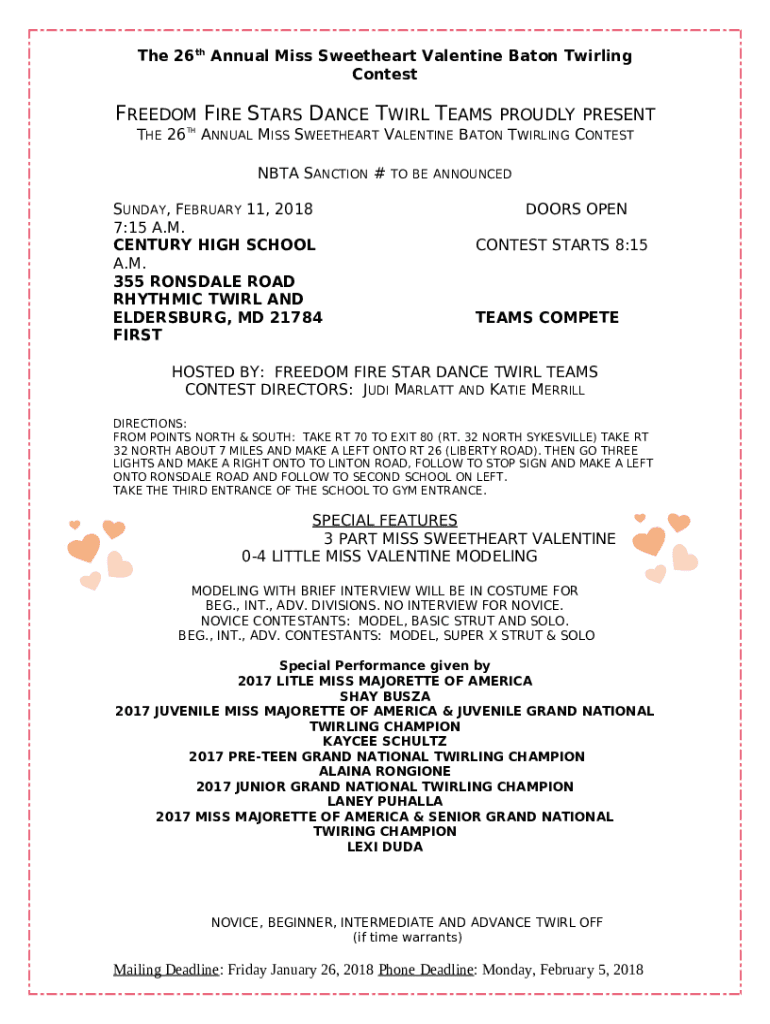 FREEDOM FIRE STARS MAJORETTES CORPS Doc Template | pdfFiller