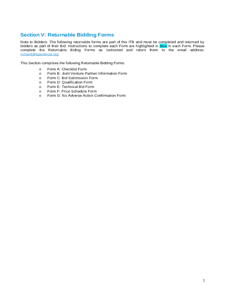 Invitation to Bid (ITB) - UNDP - POPP Doc Template | pdfFiller