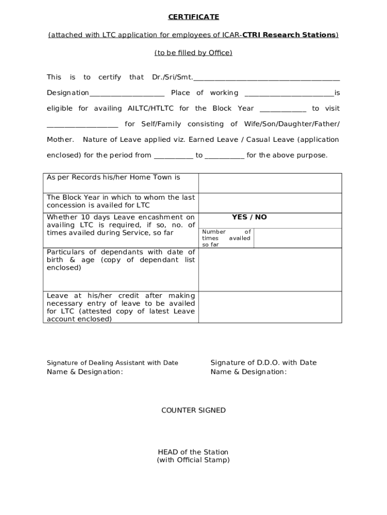 procedure for processing all india ltc claims submitted by railwa Doc ...