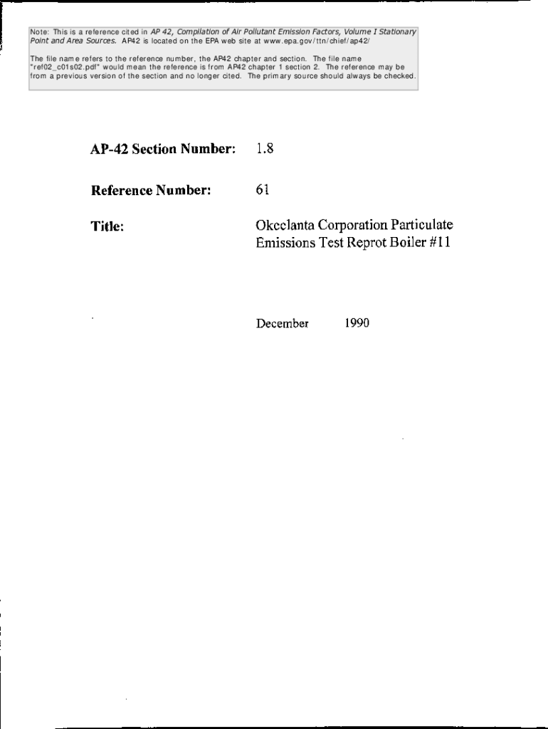Fillable Online AP-42: Compilation of Air Pollutant Emission Factors ...