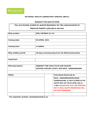 Fillable Online national health laboratory service (nhls) request for ...