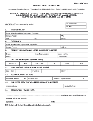 Department of Health - SAHPRA Doc Template | pdfFiller