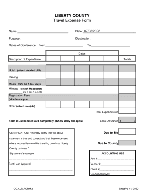 Fillable Online How to manage the travel expense audit process ...