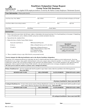 Fillable Online Beneficiary Designation Change Request Fax Email Print ...