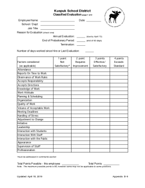 Fillable Online B-09-Classified-Evaluation-Form Fax Email Print - pdfFiller