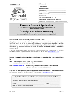 Fillable Online Resource Consent Applications - River Management Activities ... Fax Email Print ...