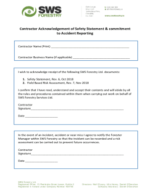 Fillable Online Contractor Acknowledgement (Form) - University of ...