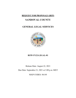 Fillable Online request for proposals (rfp) Fax Email Print - pdfFiller