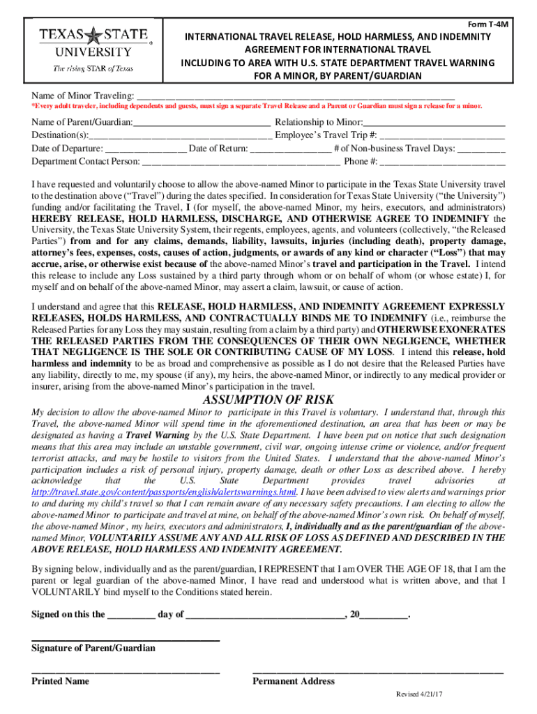 Fillable Online gato-docs its txstate Parent/ Guardian Consent Form and Liability Waiver Fax ...