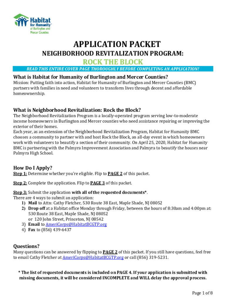 Fillable Online APPLICATION PACKET - Borough of Palmyra Fax Email Print ...