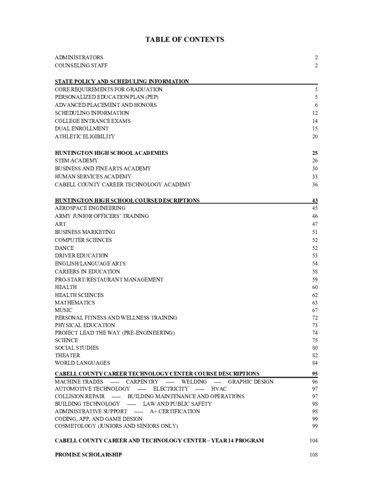 Fillable Online Guidance and Counseling Department Handbook Fax Email ...