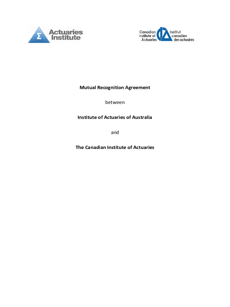 Fillable Online Mutual Recognition Agreement between the IAAust and the ...