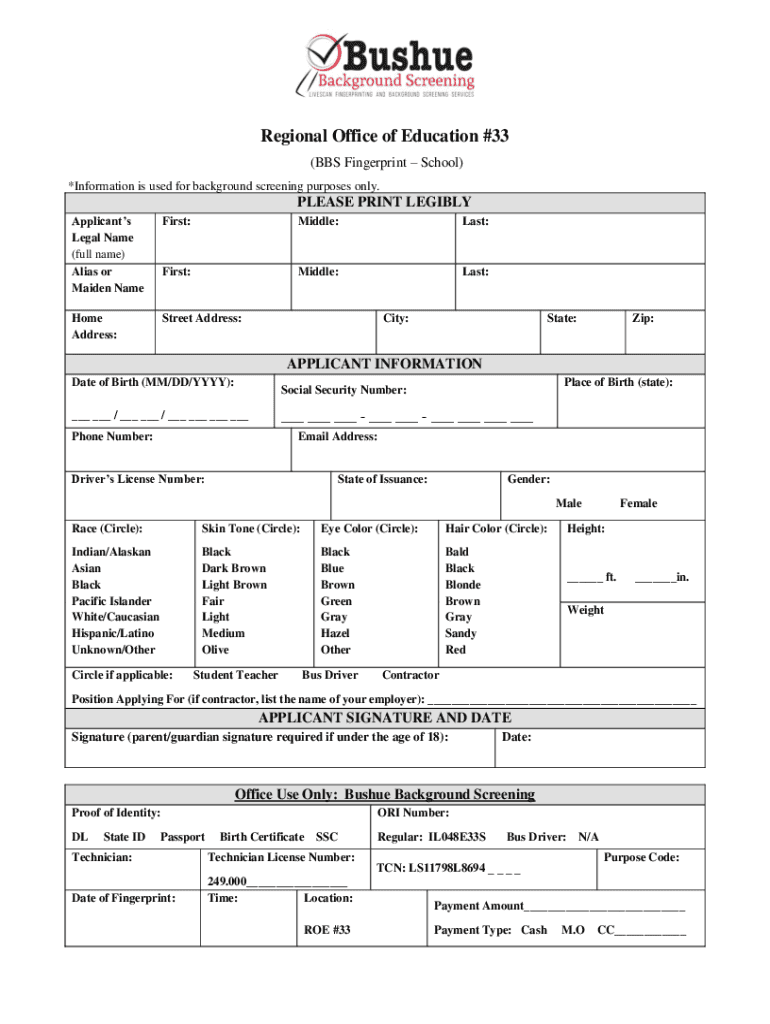 Fillable Online Regional Office of Education #33 - Connect Suite Fax ...
