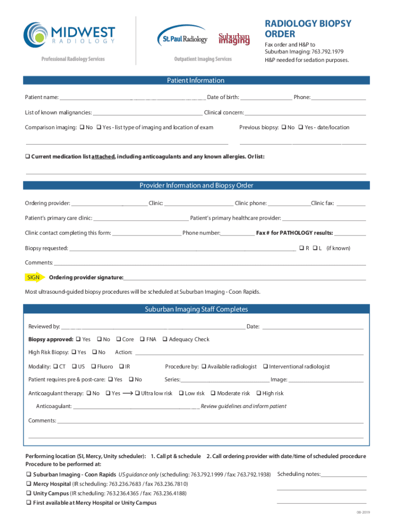 Fillable Online Form - Biopsy Order - 040221-R1 CMKY - Midwest ...