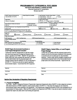 Fillable Online trust dot state wi Programmatic Agreement (PA) for CEs ...