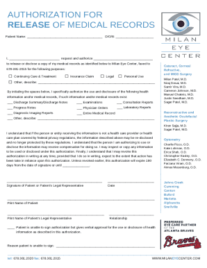 Fillable Online Copy of AUTHORIZATION FOR RELEASE OF MEDICAL RECORDS ...