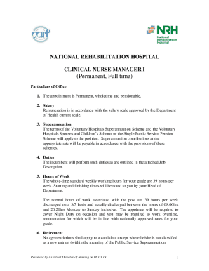 Fillable Online Clinical Nurse Manager I - National Rehabilitation Hospital Fax Email Print ...