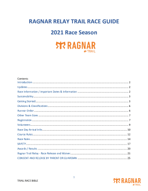 Fillable Online How to Train for Your Ragnar Trail RelayREI Co-op Fax ...