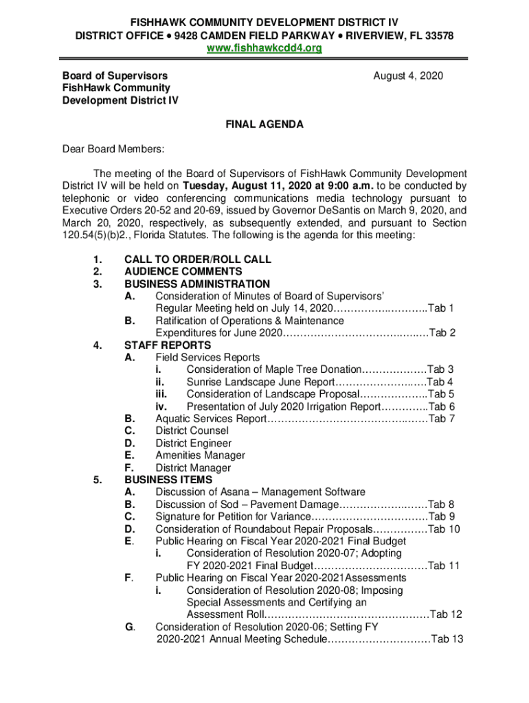 Fillable Online FishHawk IV CDD: Welcome to Community Development ...