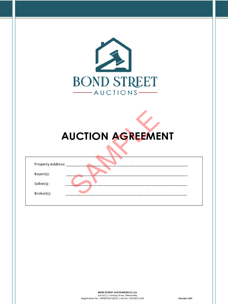 Fillable Online Auction Agreement Fax Email Print - pdfFiller