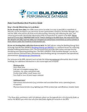 Fillable Online Data Contribution Best Practices Guide. Data ...