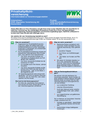 Fillable Online WWK Kombi 5 plus. Produktinformation - DocPlayer.org ...