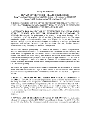 Fillable Online privacy act statementhealth care records - Capri ...