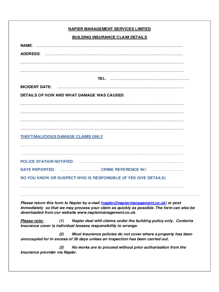 Fillable Online Insurance-Claim-Form Fax Email Print - pdfFiller