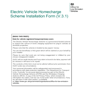 Fillable Online Electric Vehicle Homecharge Scheme Installation Form (V ...