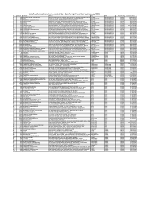 Fillable Online SBI - List of Authorised Branches to conduct State Bank ...