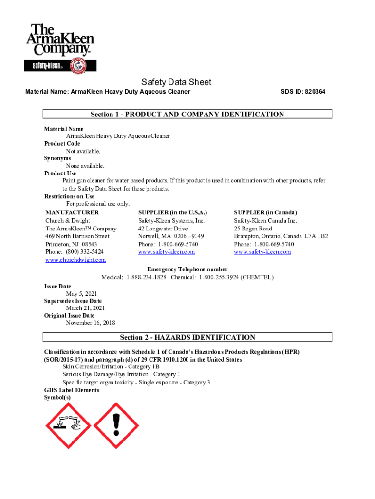 Fillable Online ArmaKleen 4 in 1 CleanerCleaning Solution - H.O. Penn ...