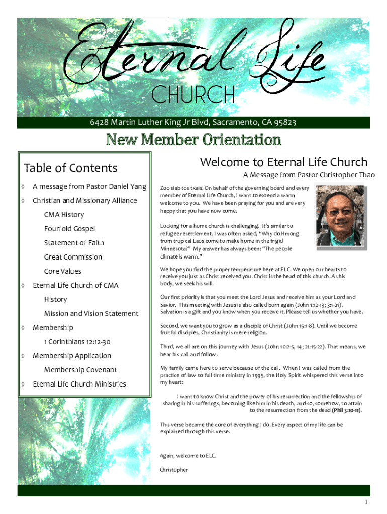 Fillable Online Staff - Eternal Life Church Fax Email Print - pdfFiller