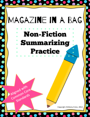 Fillable Online Summarizing Non Fiction Worksheet Teaching Resources ...