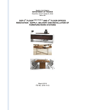 Fillable Online Renovation of the Department of Finance Building ...