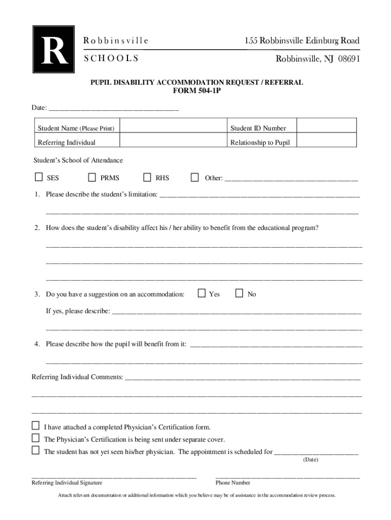 Fillable Online Documentation Form for Disability Accommodation: Fax ...