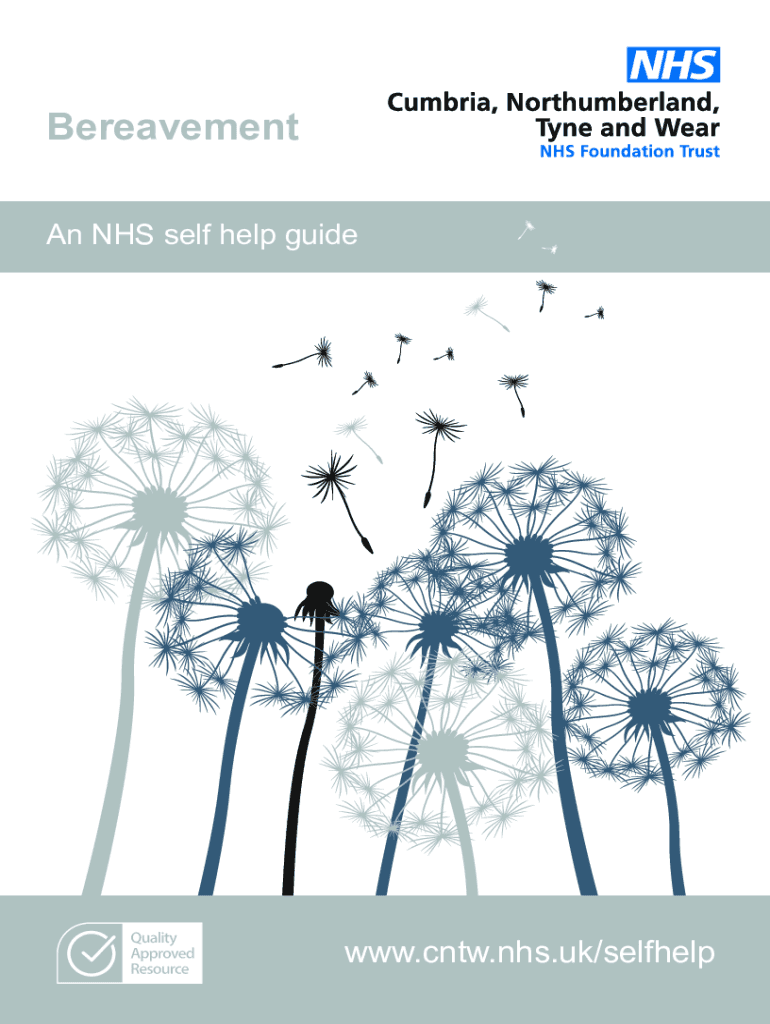 Fillable Online web ntw nhs Bereavement and grief self-help guide - NHS ...