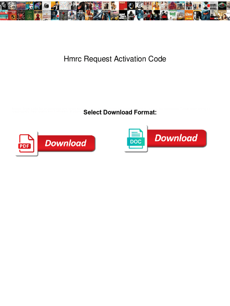 Fillable Online Hmrc Request Activation Code. Hmrc Request Activation Code gtcarz Fax Email ...