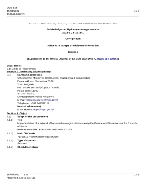 Fillable Online TED home - TED Tenders Electronic Daily - europa.eu Fax ...