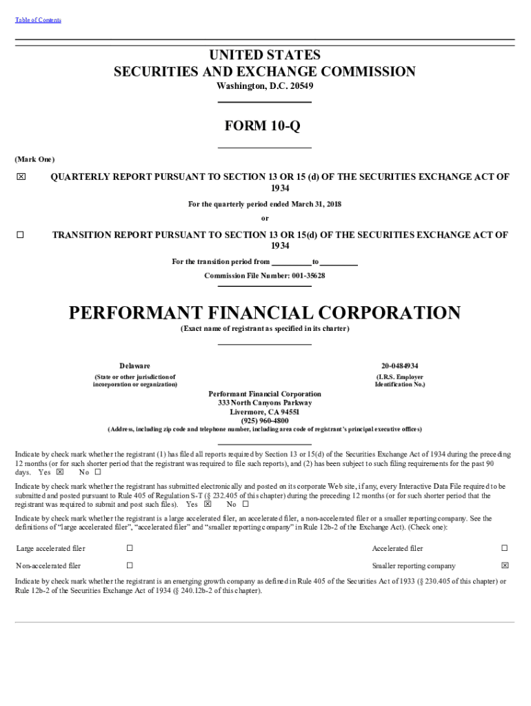 Fillable Online PERFORMANT FINANCIAL CORPORATION Fax Email Print ...