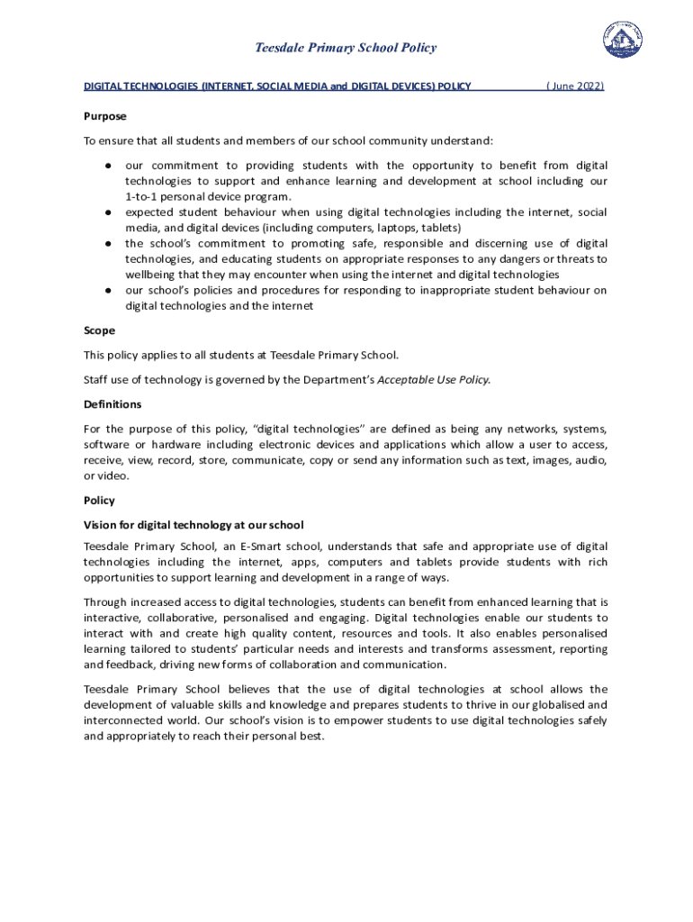 Fillable Online Digital Technologies (Internet, Social Media and Digital Devices ... Fax Email ...