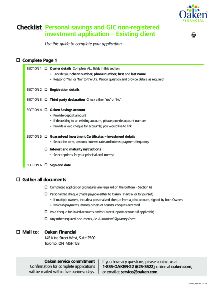 Fillable Online Guaranteed Investment Certificates (GICs) Fax Email ...