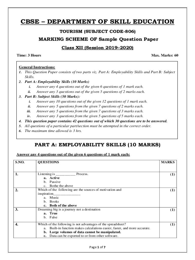 Fillable Online Sample Question Papers Fax Email Print - pdfFiller