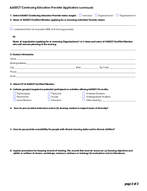 Fillable Online Guide to Completing Your AASECT Certification ...
